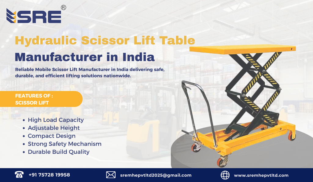 Hydraulic Scissor Lift Table Manufacturer in India